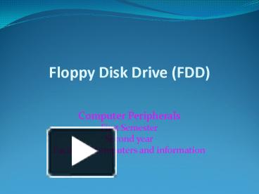 Floppy Disk Drive FDD presentation | free to view