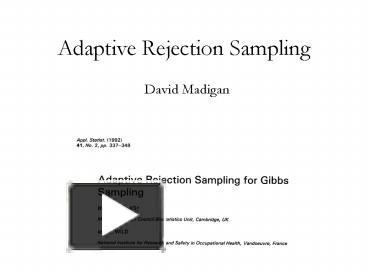 PPT – Adaptive Rejection Sampling PowerPoint presentation | free to ...