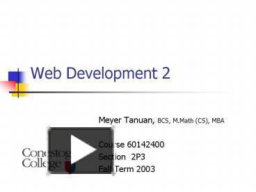 PPT – Web Development 2 PowerPoint presentation | free to view - id ...