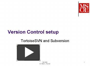 PPT – Version Control setup PowerPoint presentation | free to view - id ...