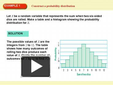 Construct a probability distribution presentation | free to view