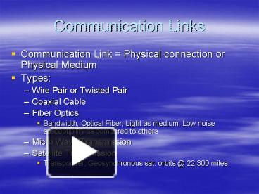 PPT – Communication Links PowerPoint presentation | free to view - id ...