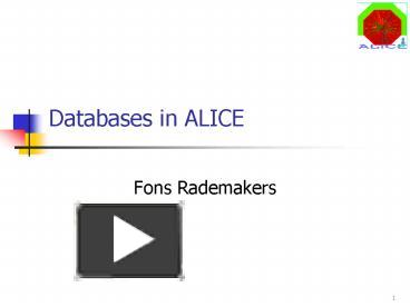 PPT – Databases in ALICE PowerPoint presentation | free to download ...