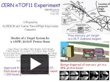 PPT – CERN%20nTOF11%20Experiment PowerPoint presentation | free to ...