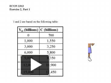 PPT – ECON 2313 Exercise 2, Part 1 PowerPoint presentation | free to ...