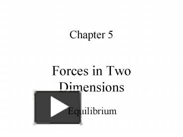 Forces in Two Dimensions presentation | free to view