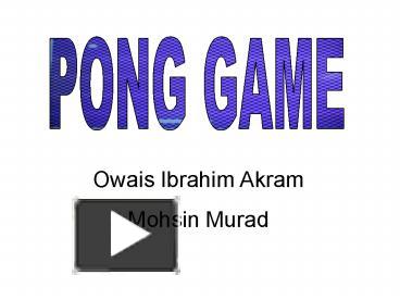 pong game presentation | free to view