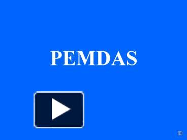 PEMDAS presentation | free to view