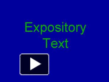 Expository Text presentation | free to view