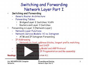 Forwarding and Routing presentation | free to download