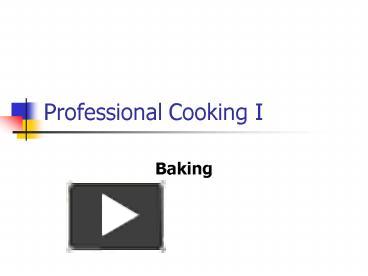 PPT – Professional Cooking I PowerPoint presentation | free to view ...