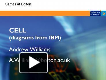 PPT – CELL (diagrams from IBM) PowerPoint presentation | free to view ...