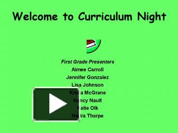 Welcome to Curriculum Night presentation | free to view