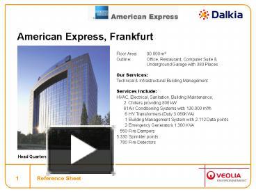 PPT – American Express, Frankfurt PowerPoint presentation | free to ...
