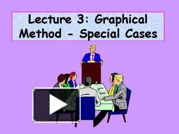 PPT – Lecture 3: Graphical Method Special Cases PowerPoint presentation ...