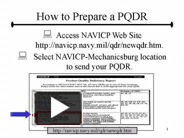 How to Prepare a PQDR presentation | free to view
