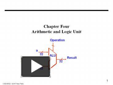 PPT – Chapter Four Arithmetic and Logic Unit PowerPoint presentation ...