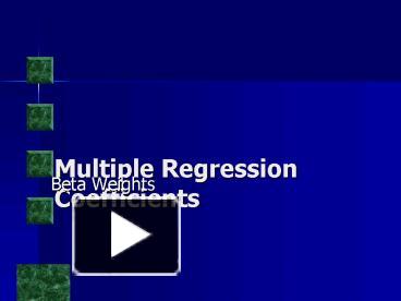 PPT – Multiple Regression Coefficients PowerPoint presentation | free ...
