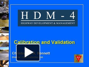 Calibration and Validation presentation | free to view