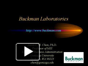Buckman Laboratories http:www'buckman'com presentation | free to view