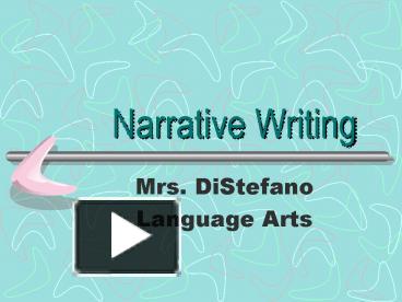 Narrative Writing presentation | free to view