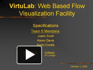VirtuLab: Web Based Flow Visualization Facility presentation | free to ...