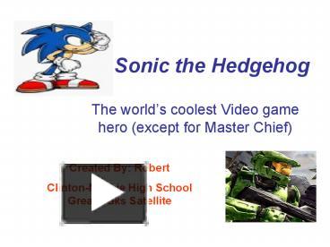 Sonic the Hedgehog presentation | free to view