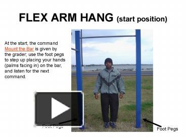 PPT – FLEX ARM HANG start position PowerPoint presentation | free to ...