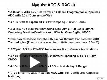 PPT – Nyquist ADC PowerPoint presentation | free to view - id: 26e9e1-OTZkZ