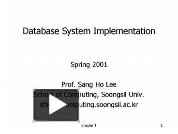 Database System Implementation presentation | free to view
