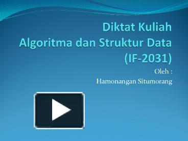 PPT – Diktat Kuliah Algoritma dan Struktur Data (IF-2031) PowerPoint ...