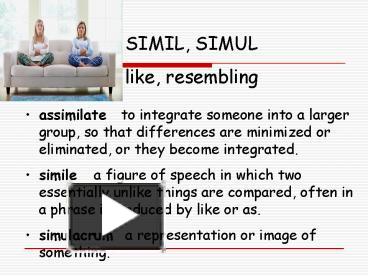 PPT – SIMIL, SIMUL PowerPoint presentation | free to view - id: 26f31f ...