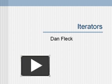 Iterators presentation | free to download