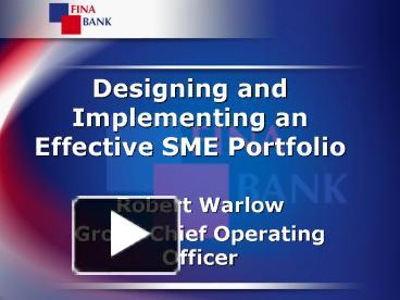 PPT – Designing and Implementing an Effective SME Portfolio PowerPoint ...