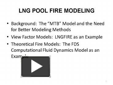 LNG POOL FIRE MODELING presentation | free to view
