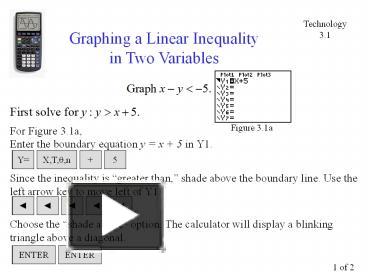 PPT – Graphing a Linear Inequality PowerPoint presentation | free to ...