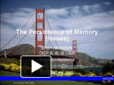 PPT – The Persistence of Memory Issues PowerPoint presentation | free ...