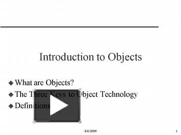 PPT – Introduction to Objects PowerPoint presentation | free to view ...