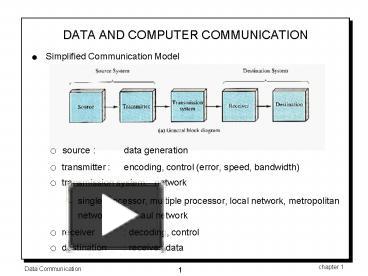 DATA AND COMPUTER COMMUNICATION presentation | free to view
