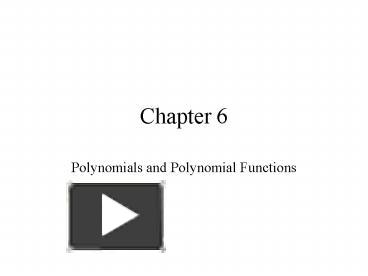 Polynomials and Polynomial Functions presentation | free to view