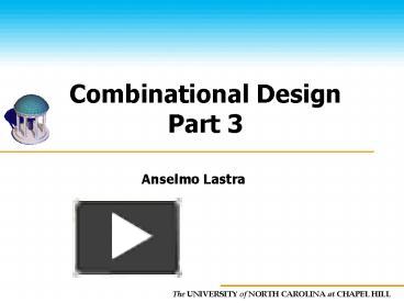 Combinational Design Part 3 presentation | free to view