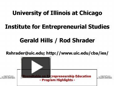 PPT – University of Illinois at Chicago PowerPoint presentation | free ...