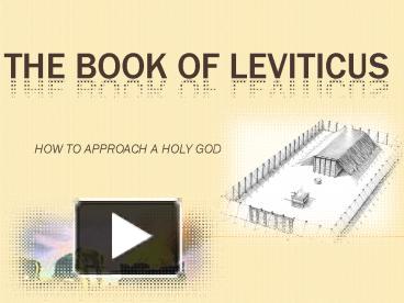 THE BOOK OF LEVITICUS presentation | free to view