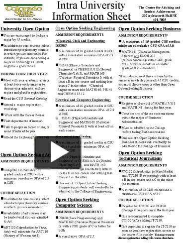 PPT – Intra University Information Sheet PowerPoint presentation | free ...