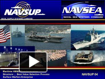 NAVAL SUPPLY SYSTEMS COMMAND presentation | free to view