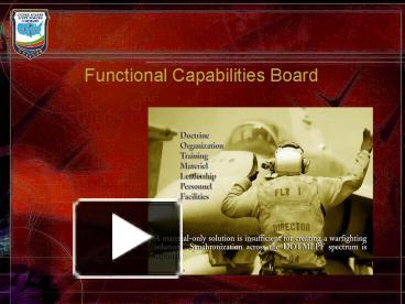 Functional Capabilities Board presentation | free to view