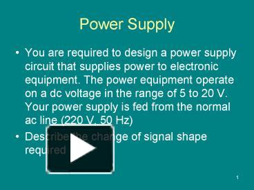 PPT – Power Supply PowerPoint presentation | free to view - id: 271bbf ...
