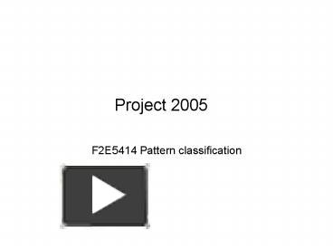 PPT – Project 2005 PowerPoint presentation | free to view - id: 271ec9 ...
