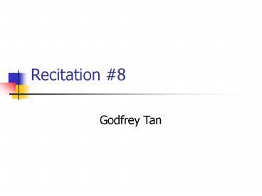 Recitation presentation | free to download