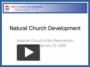 Natural Church Development presentation | free to view